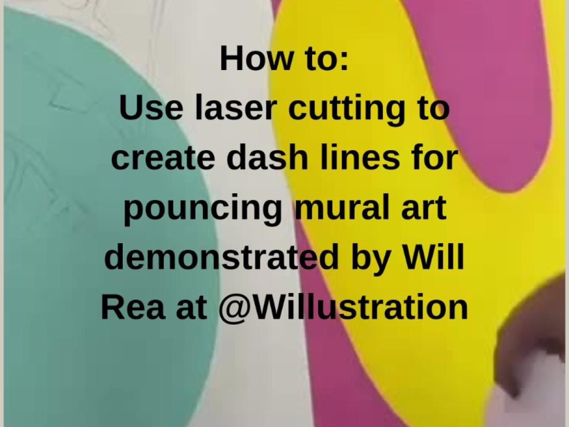 Create dash lines for pouncing mural art with @Willustration | Laser ...